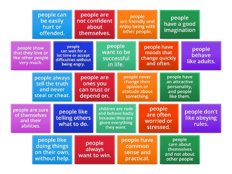 NEF Intermediate 1B Vocabulary Bank Personality - Flip tiles