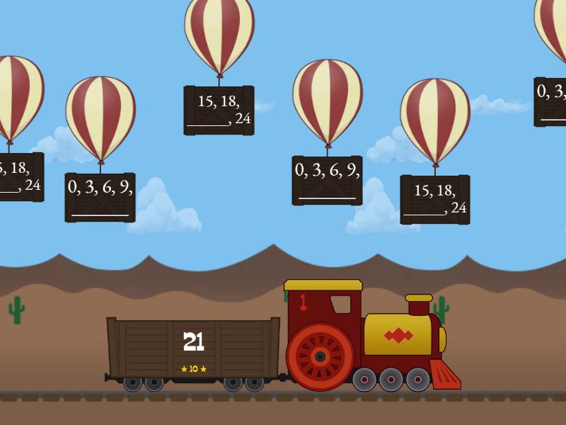 Skip Counting by 3s - Balloon pop