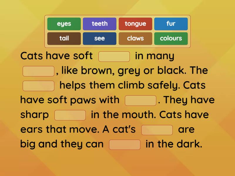 Cats - Complete the sentence