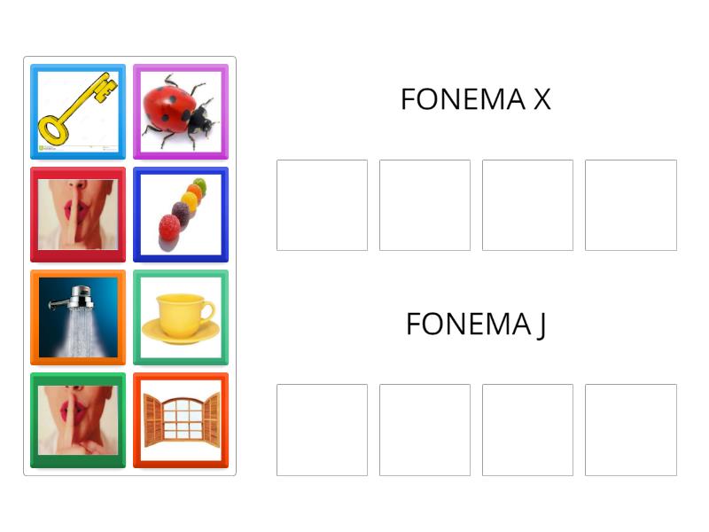 GRUPO FONEMAS CH XJ - Group sort