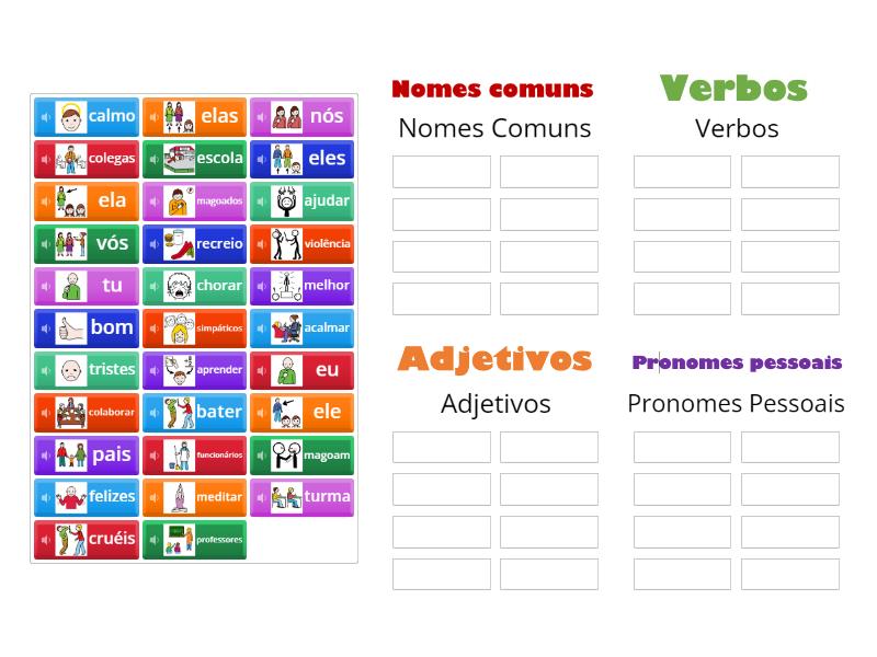 Classifica morfologicamente as palavras - Group sort