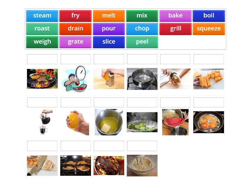 FOOD - COOKING VERBS - Associação