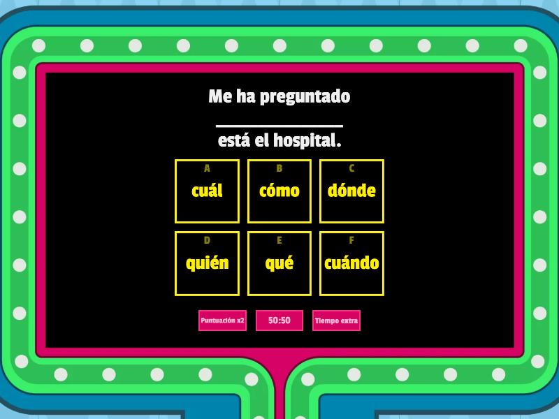 La tilde en interrogativos y exclamativos (3) - Concurso de preguntas
