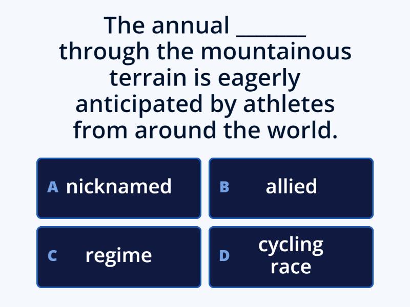 Vocabulary practice - The Tour de France champion who saved hundreds of ...