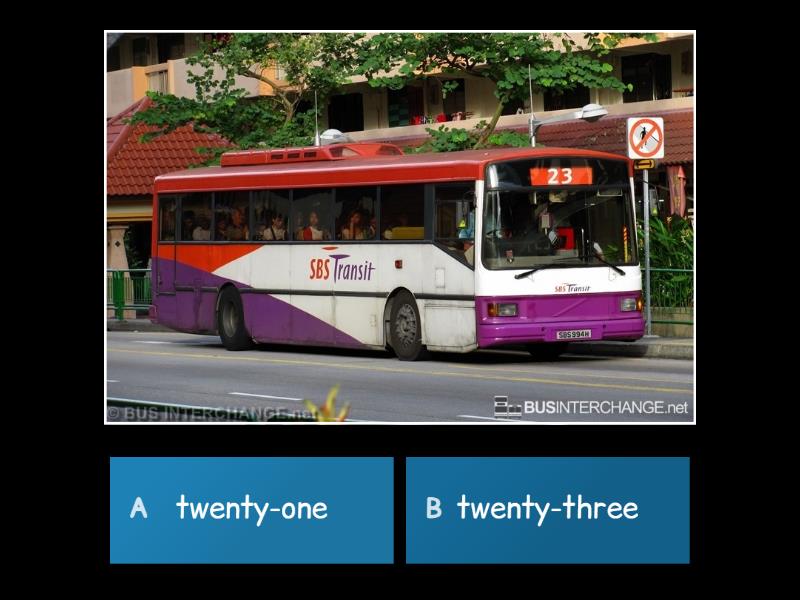 Matching Bus numbers - Quiz