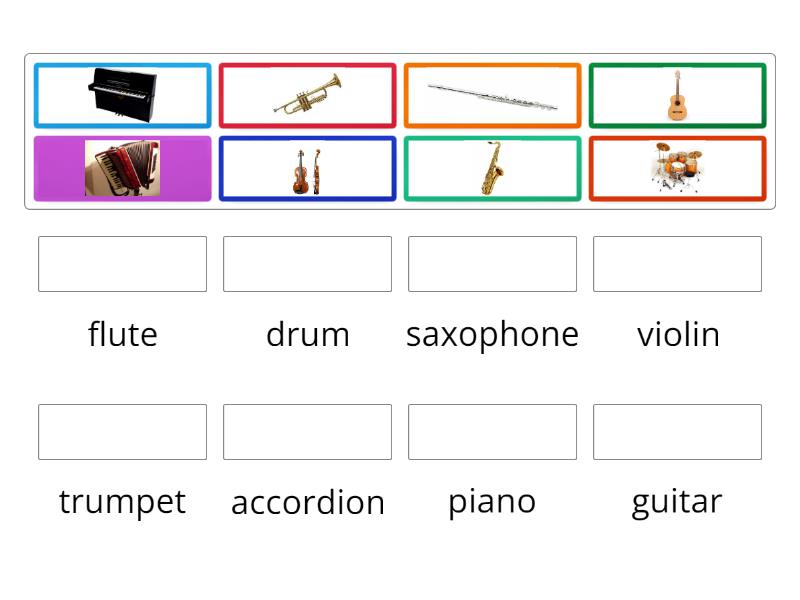 SCC. 3. Music. Musical instruments - Match up