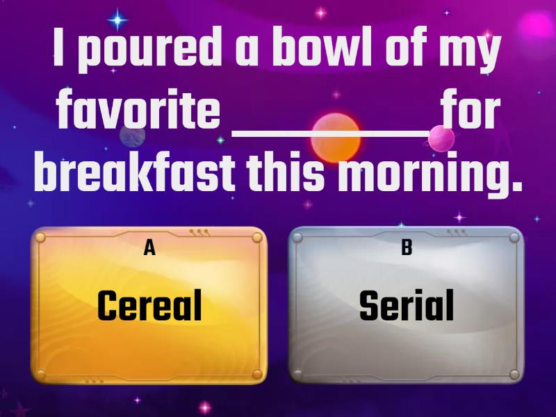 Cereal and Serial - Quiz