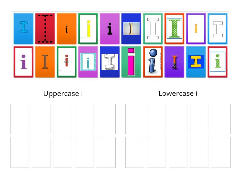 Uppercase and Lowercase i - Group sort
