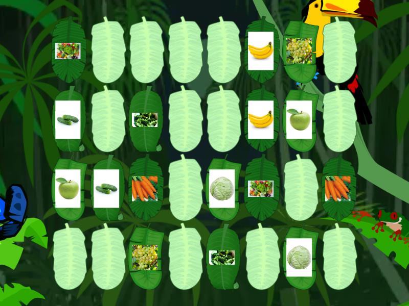 Vegetables and fruits - Matching pairs