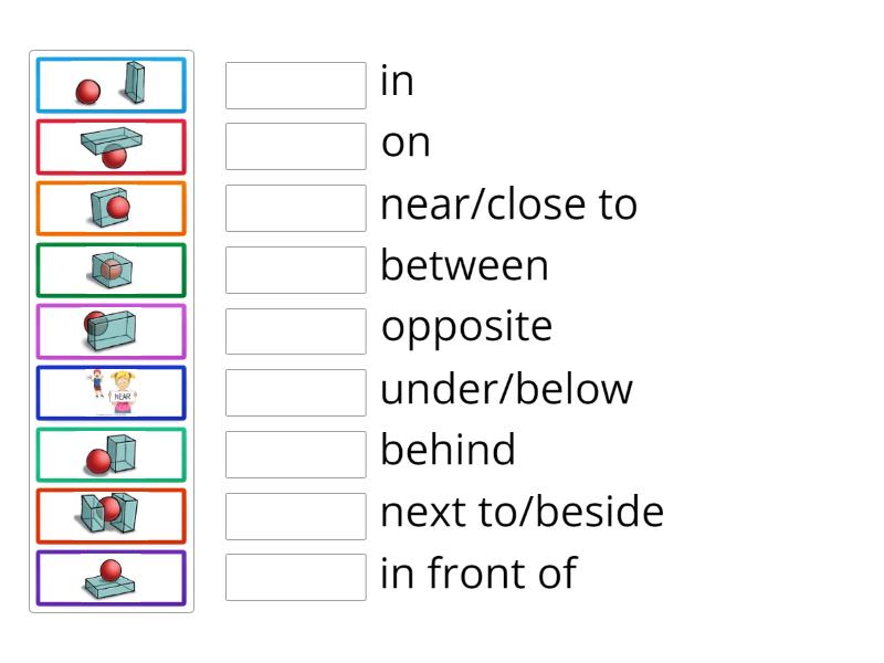 Prepositions of Place - Match up