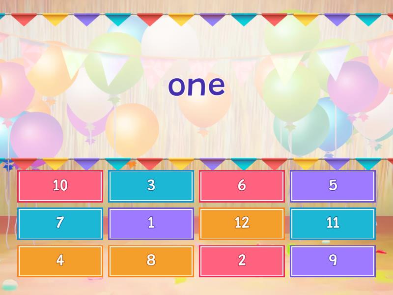 basic numbers 1-12 - Cada oveja con su pareja