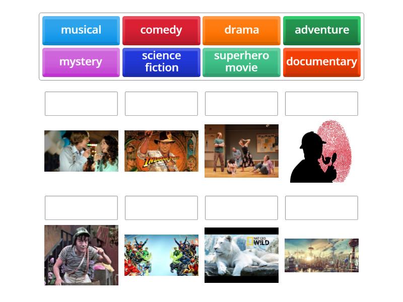 movies vocabulary - Match up