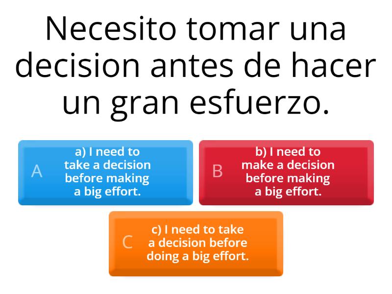 Choose the correct translation - Quiz