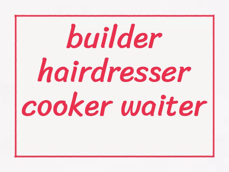 Odd one out - Flash cards