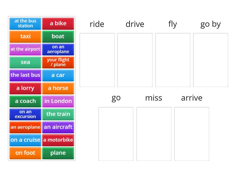 GG2 Transport verbs - Group sort
