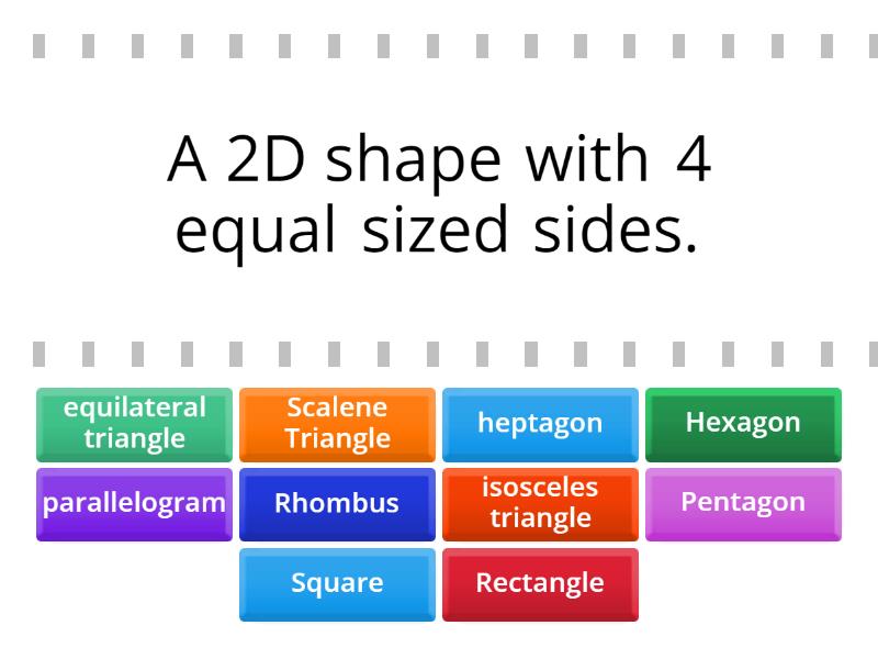 2D shapes - Find the match