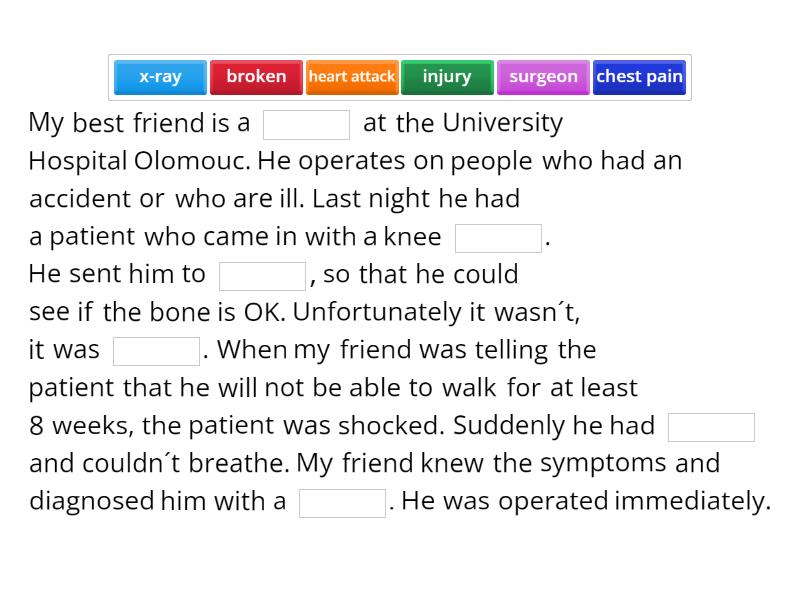 emergency vocabulary RZ - Complete the sentence