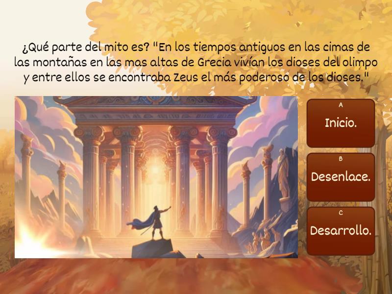 Partes del mito. - Quiz