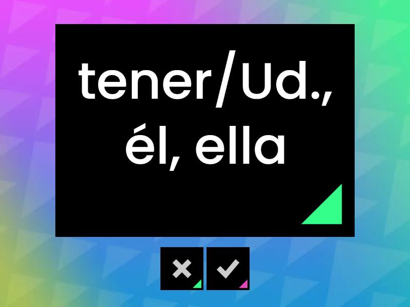 Las conjugaciones de ser & tener - Flash cards