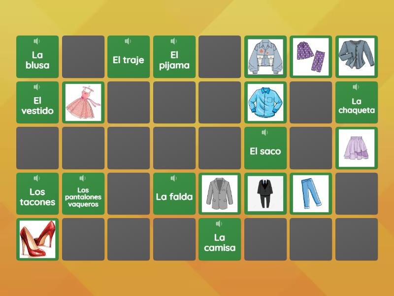 La ropa - Matching pairs