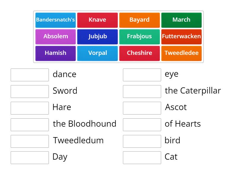 Alice in Wonderland (Names) - Match up