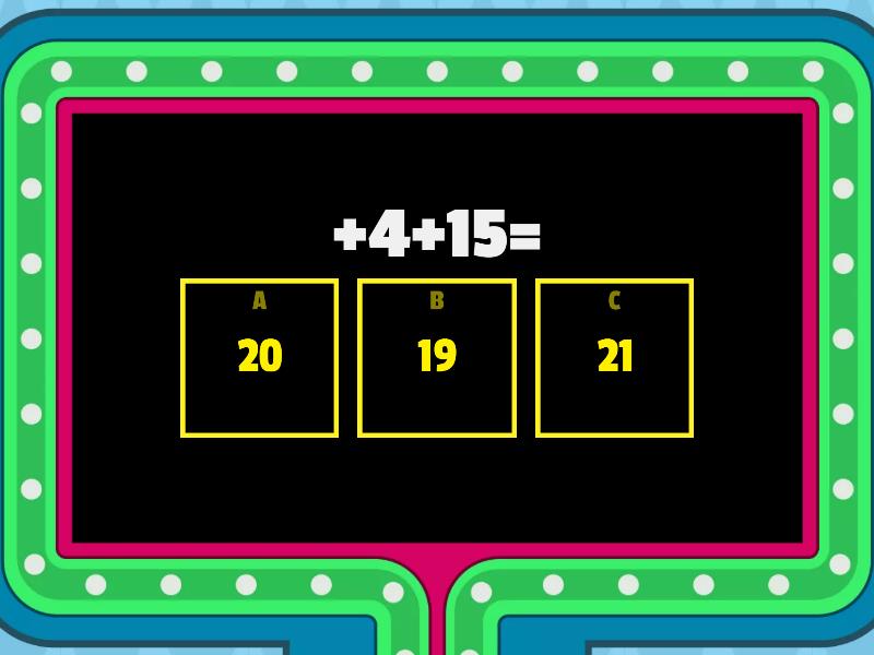 Jogos de Matemática - Números inteiros - Gameshow quiz