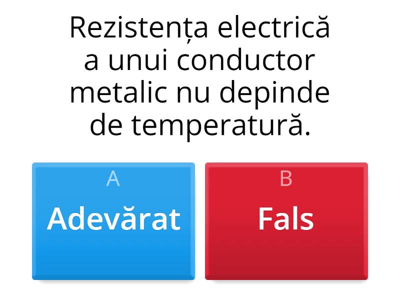 Test- Fenomene electrice și magnetice - Quiz