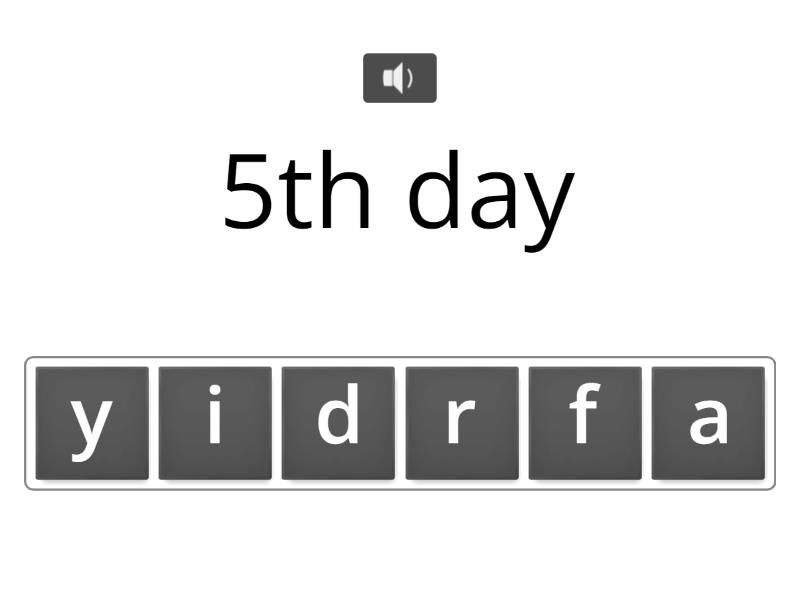 days of the week & months of the year - Anagrama