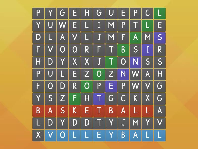Sports - Wordsearch