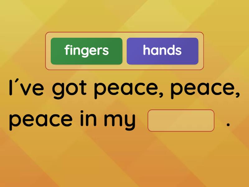 Peace day song - Complete the sentence