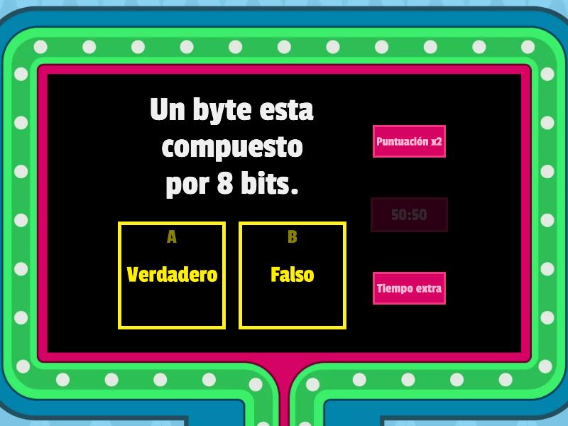 Bit, bytes y sus multiplos. - Concurso de preguntas