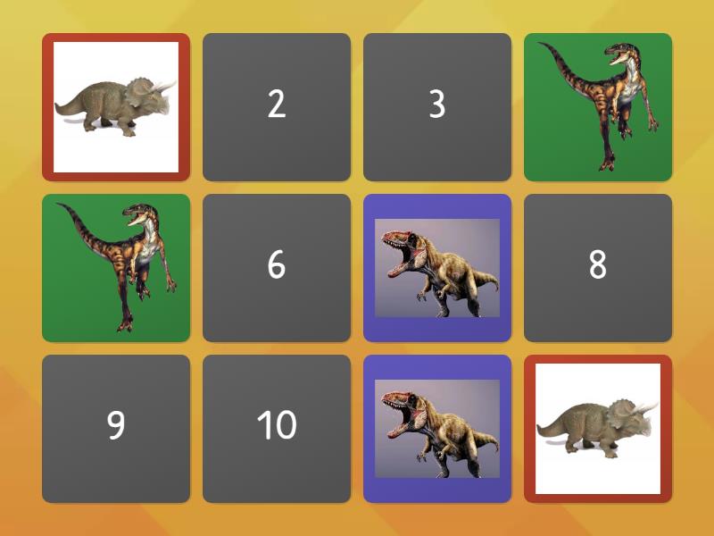 Memotest de Dinosaurios - Matching pairs