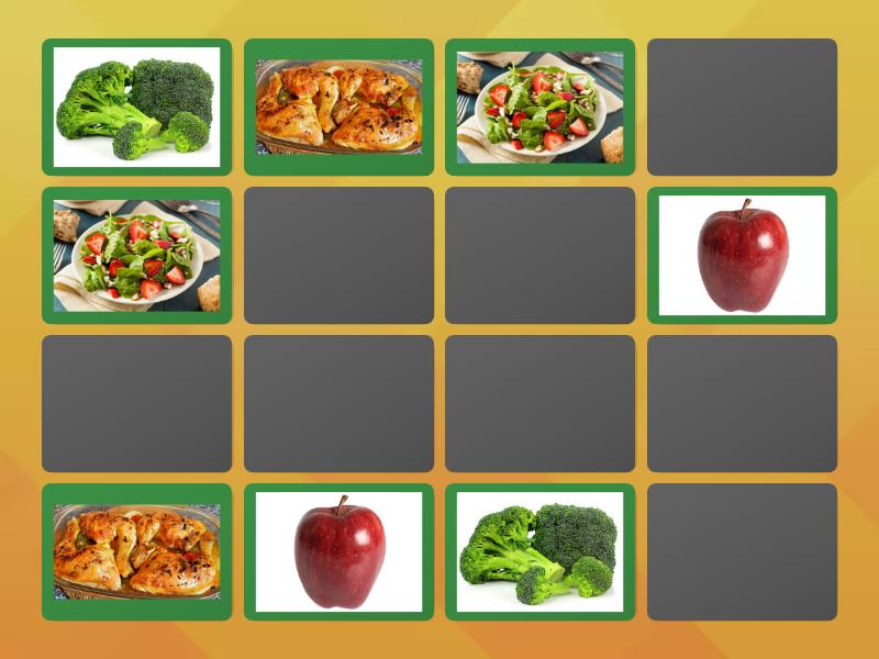 Memorama de alimentos - Matching pairs