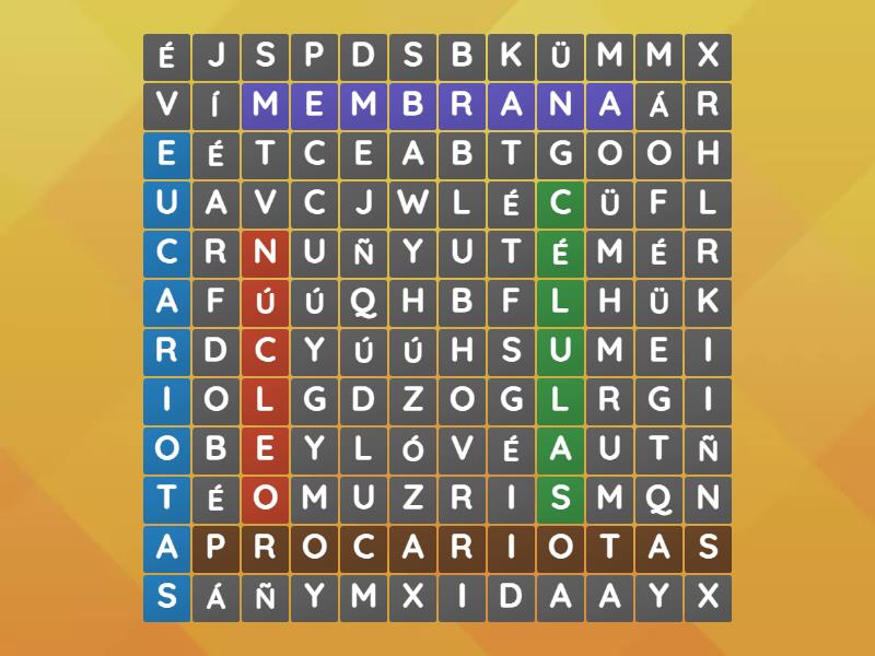 Sopa de letras Ciencias - Wordsearch