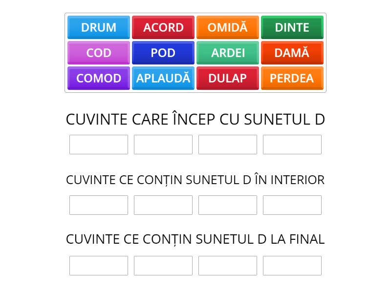 LITERA D - Group sort