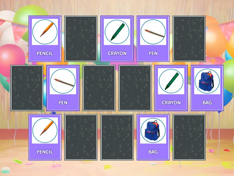 Classroom objects - Parejas