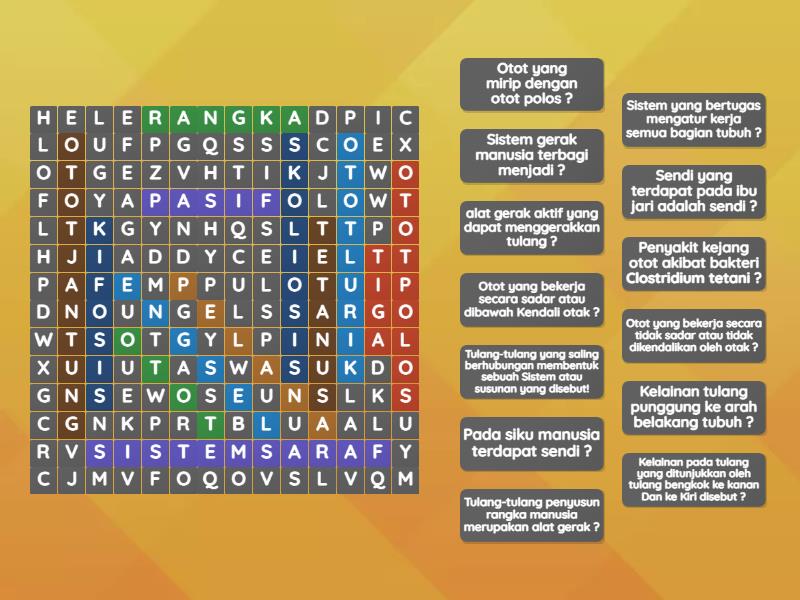 carilah kata-kata berikut sesuai dengan perintahnya! bisa kesamping ...