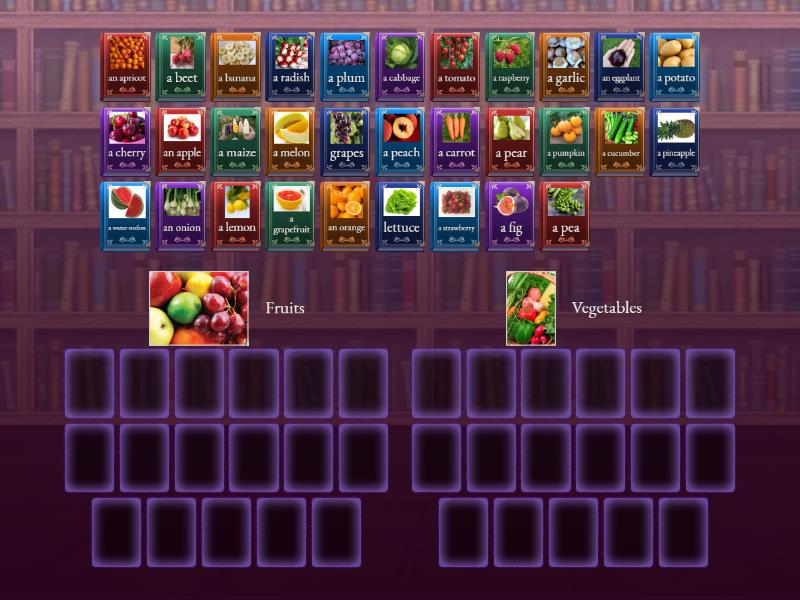 Vegetables (sorting game) - Group sort
