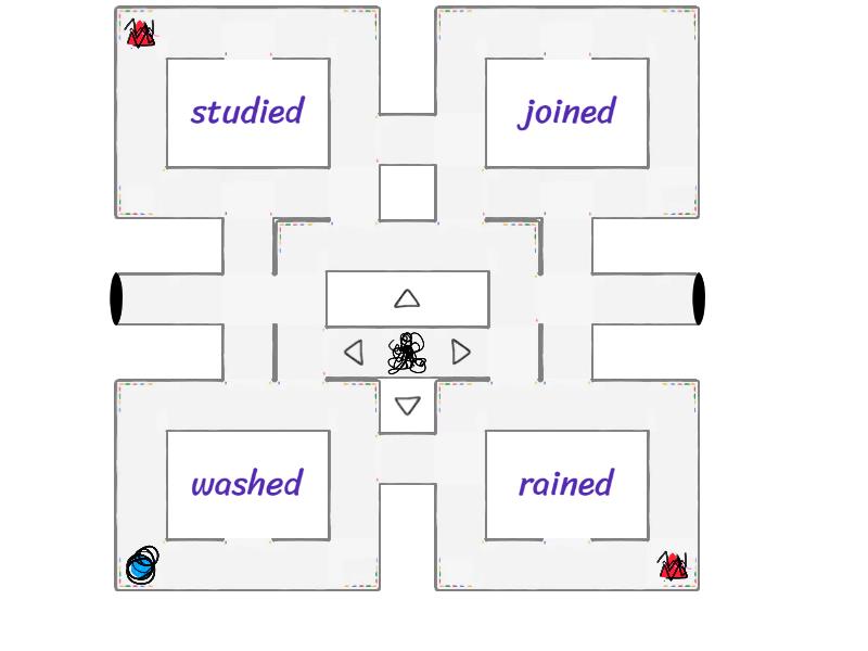 Pope- Simple Past Tense (Regular Verbs) - Maze chase