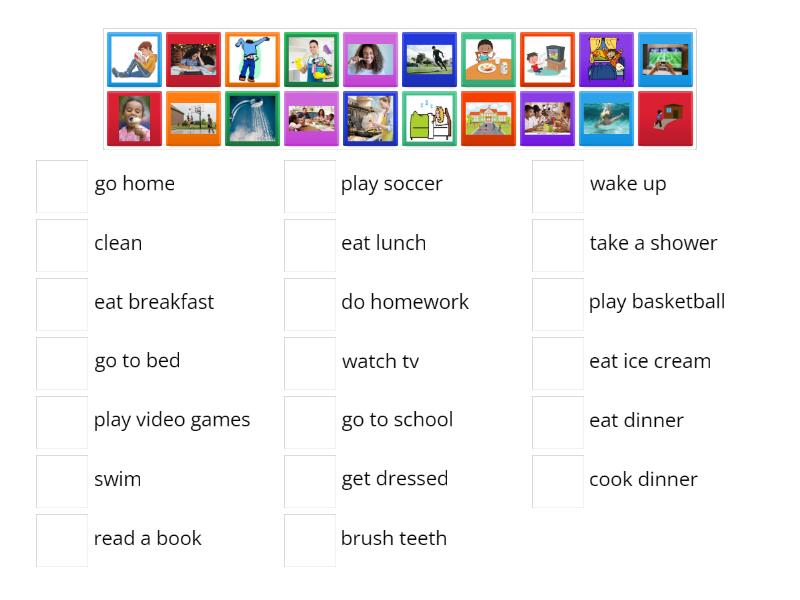 Daily Routines & Activities - Match up