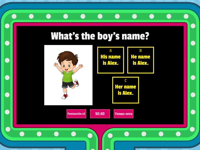Possessive Adjectives and Possessive nouns - Game show de TV