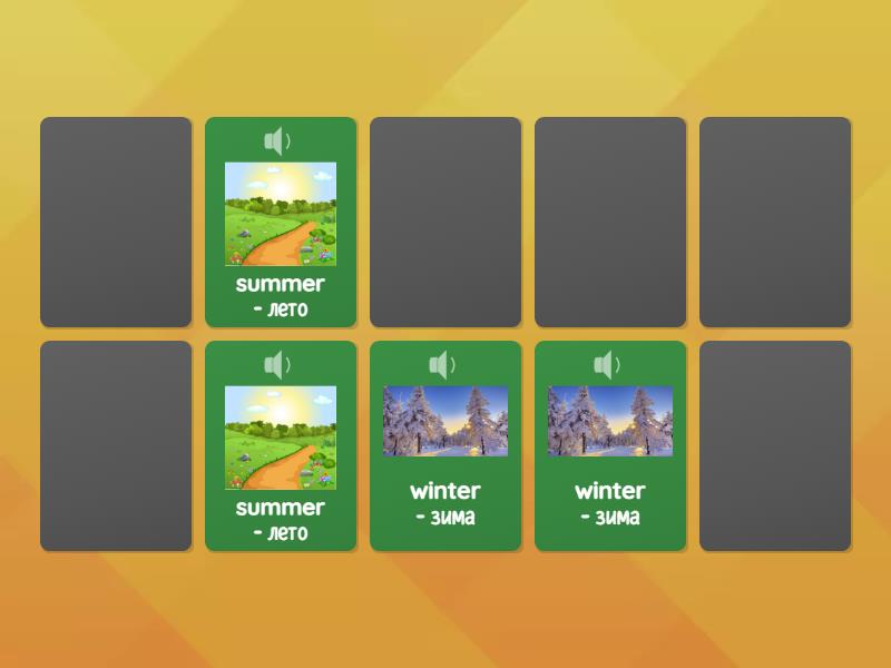 Seasons match - Matching pairs