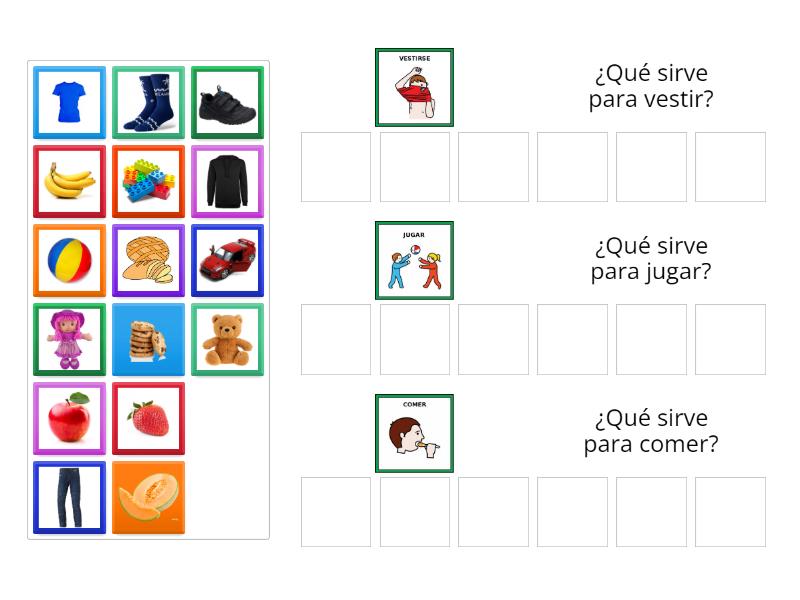 Medio Mayor- Asociar elementos por uso - Ordenar por grupo