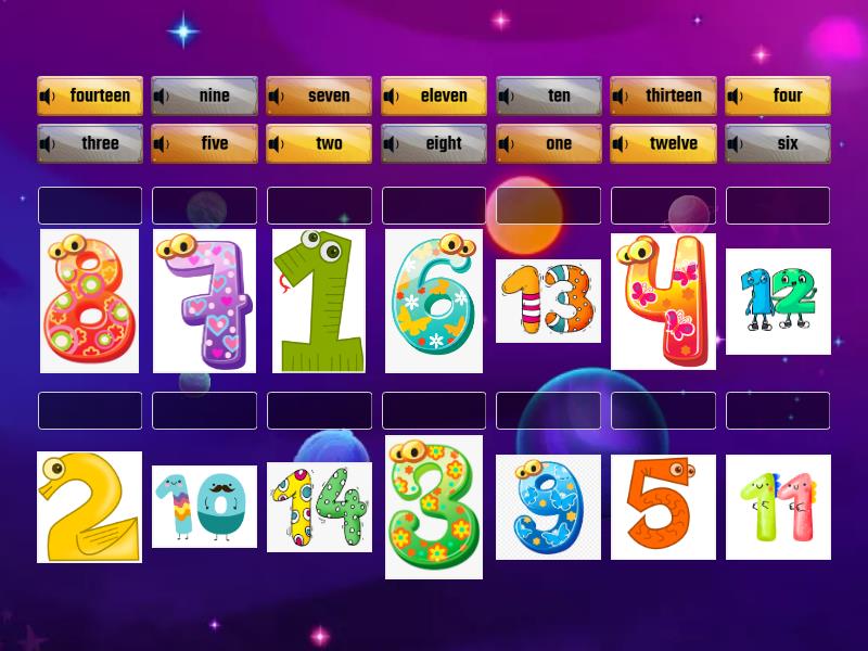 Numbers 1-14 - Match up