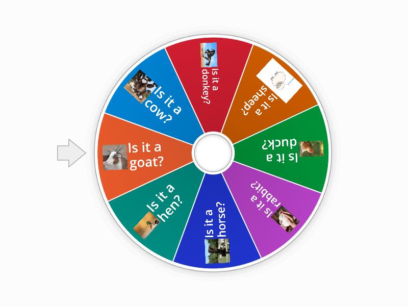 Farm animals - Spin the wheel