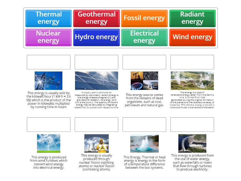 ENERGY TYPS - Match up