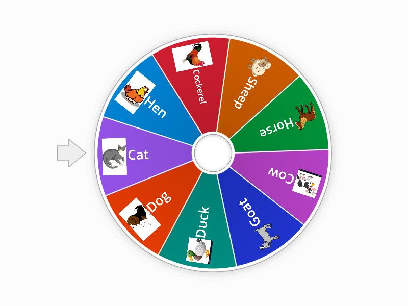 Age 5 - Farm Animals - Spin the wheel