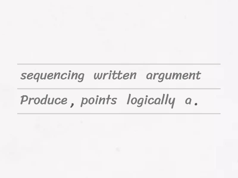 GCSE - Transaction writing - Unjumble