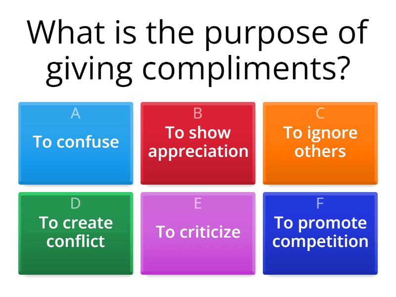 exercise of compliment text - Quiz