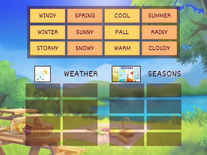 Weather and Seasons - Group sort